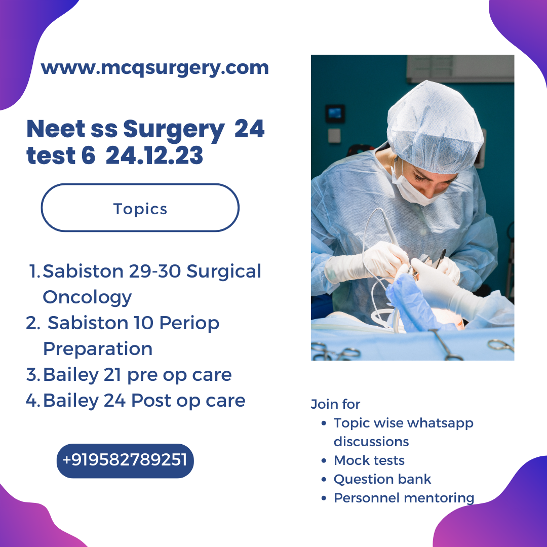 Bailey Based Mock tests – Surgery MCQS